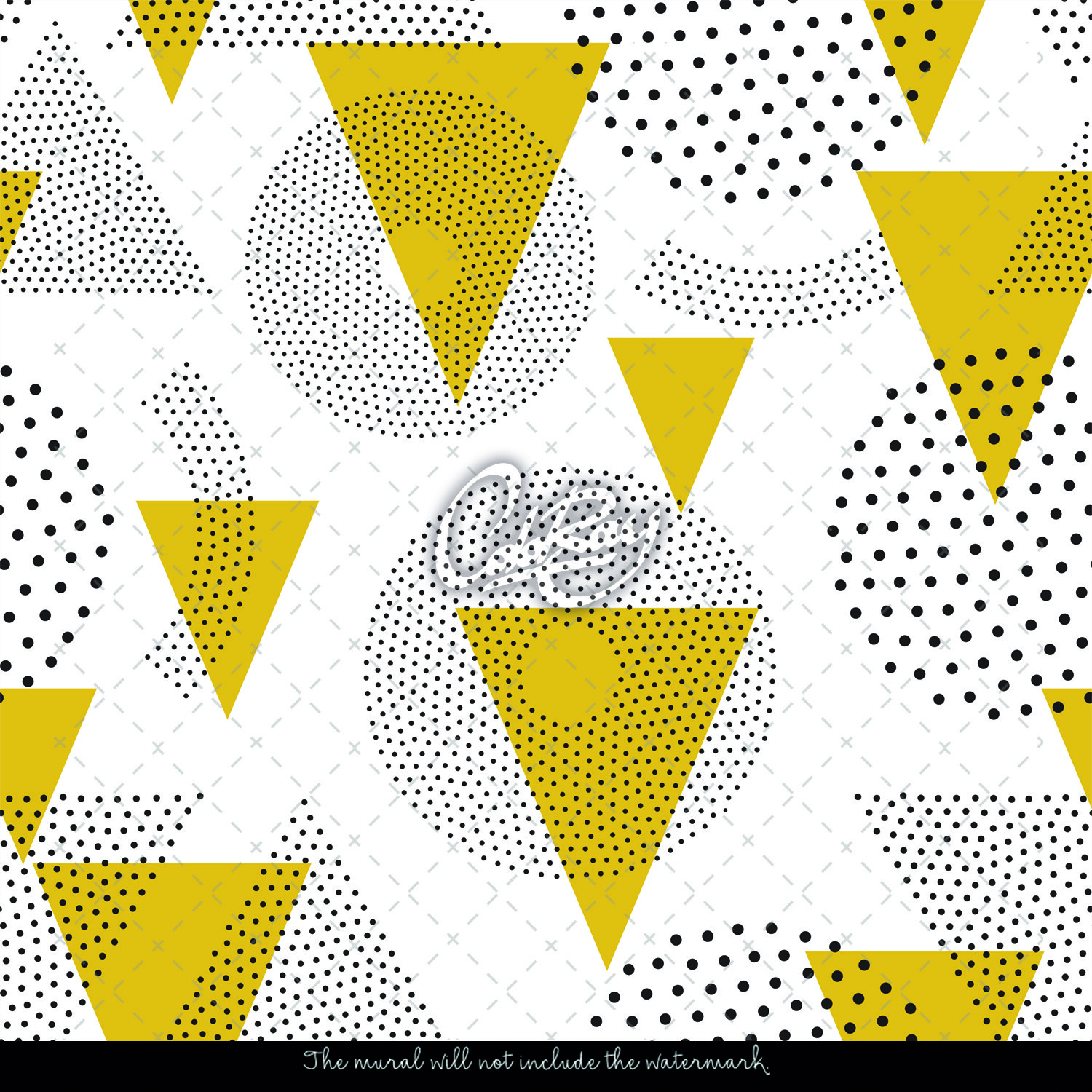 Mustard Geometric Modern Removable Wallpaper Geometric Pattern Self ...