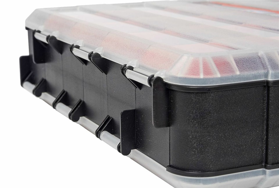 34 Compartment Storage Organiser Box Screws Nails Storage Carry Case ...