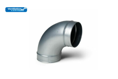 90 degree galvanised steel elbow bend ventilation pipe extractor ...