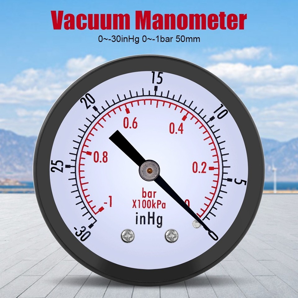 Vacuum Manometer Mini Dial Air Vacuum Manometer Dial Pressure Gauge ...