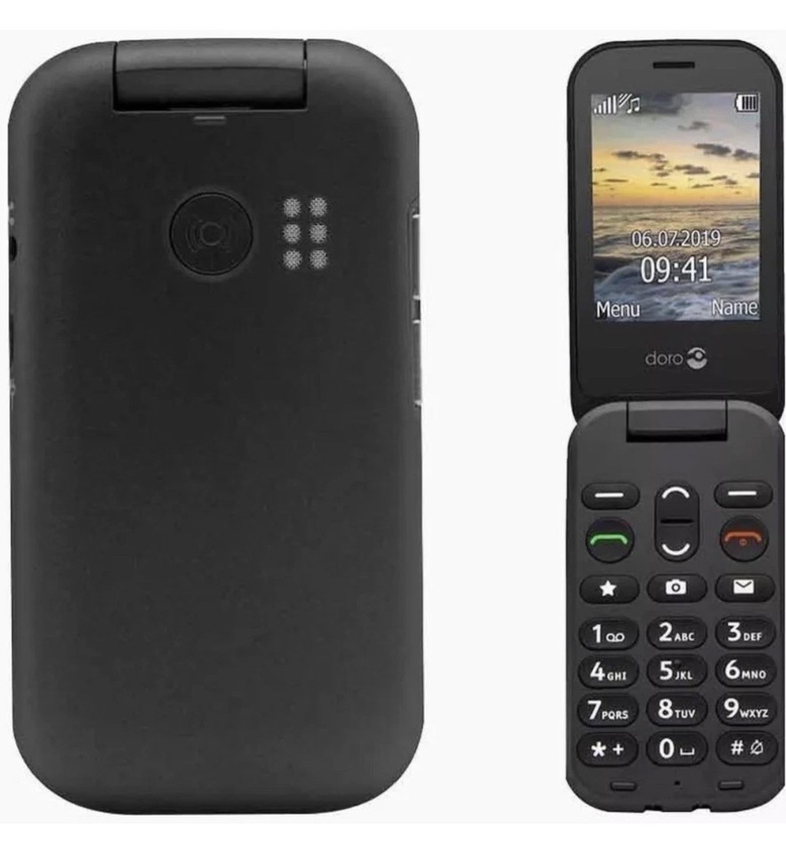 Brand New Sealed Doro 6040 Flip Big Button Mobile Phone -Black Unlocked ...