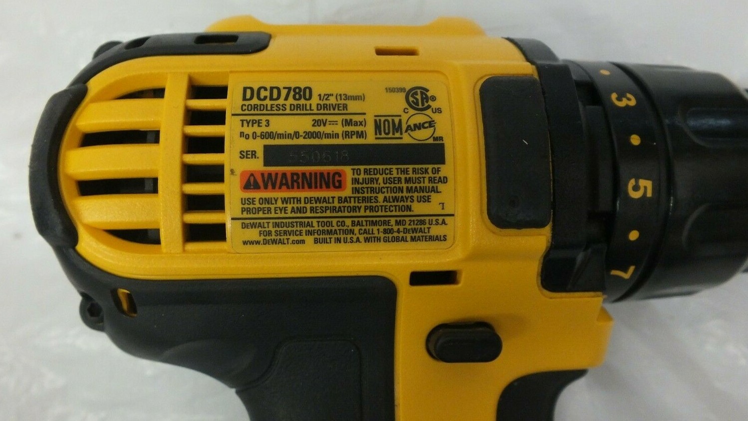 DEWALT DCD780C2 20V 1/2 inch Cordless Drill Driver for sale online | eBay