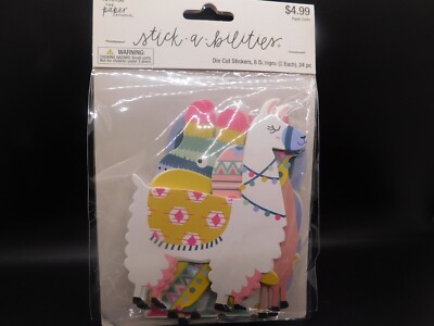 The paper studio stick a bilities llama die cut stickers 8 designs 3 ...