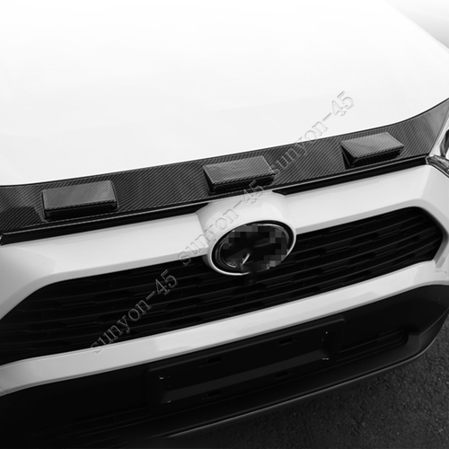 For Toyota RAV4 2019-2020 ABS Carbon Fiber Front Hood Bonnet Molding ...