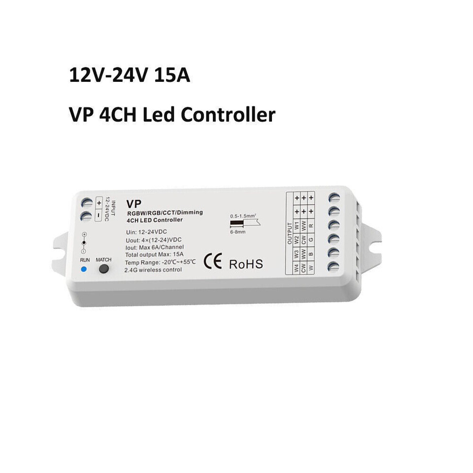 V1 V2 Single Color CCT LED Dimmer V3 VP V5-M RGBW RGB+CCT RGB strip ...