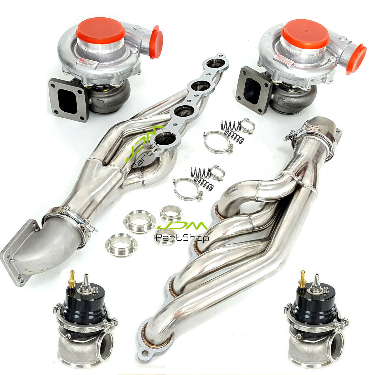 T4 AR.80/.81 Turbos+Manifold+Elbows +V60 Wastegates For LS1 LS2 LSX V8 ...