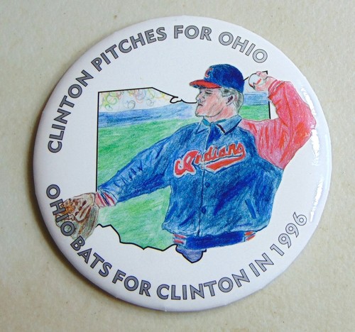 Bill Clinton 1996 Ohio campaign pin button political | eBay