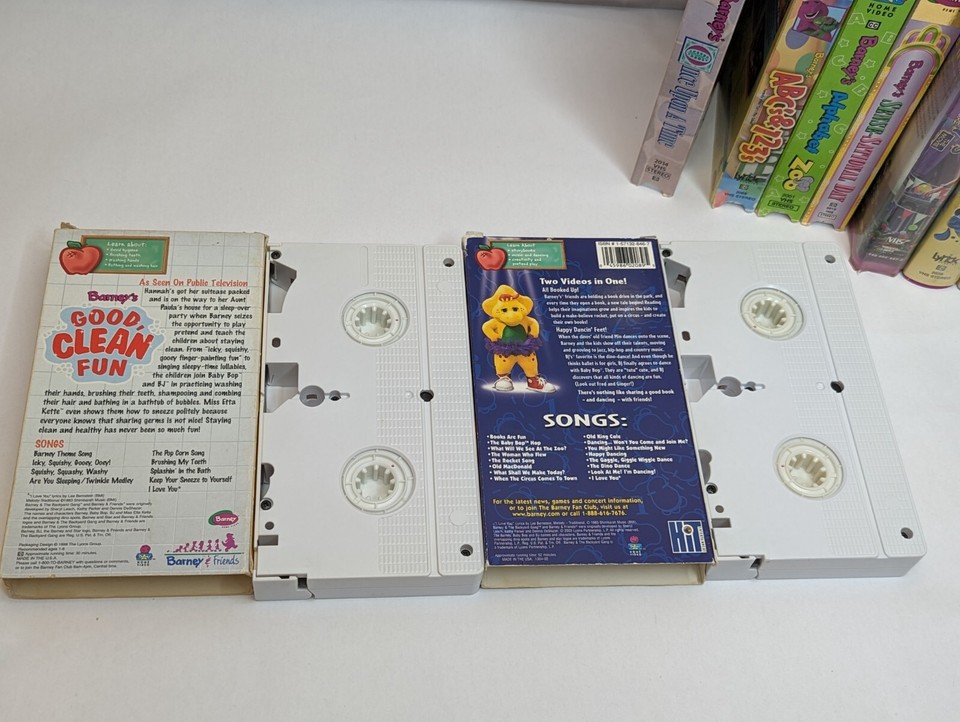16x Vintage Barney VHS - Includes All Tapes Shown (3 Missing Cases ...