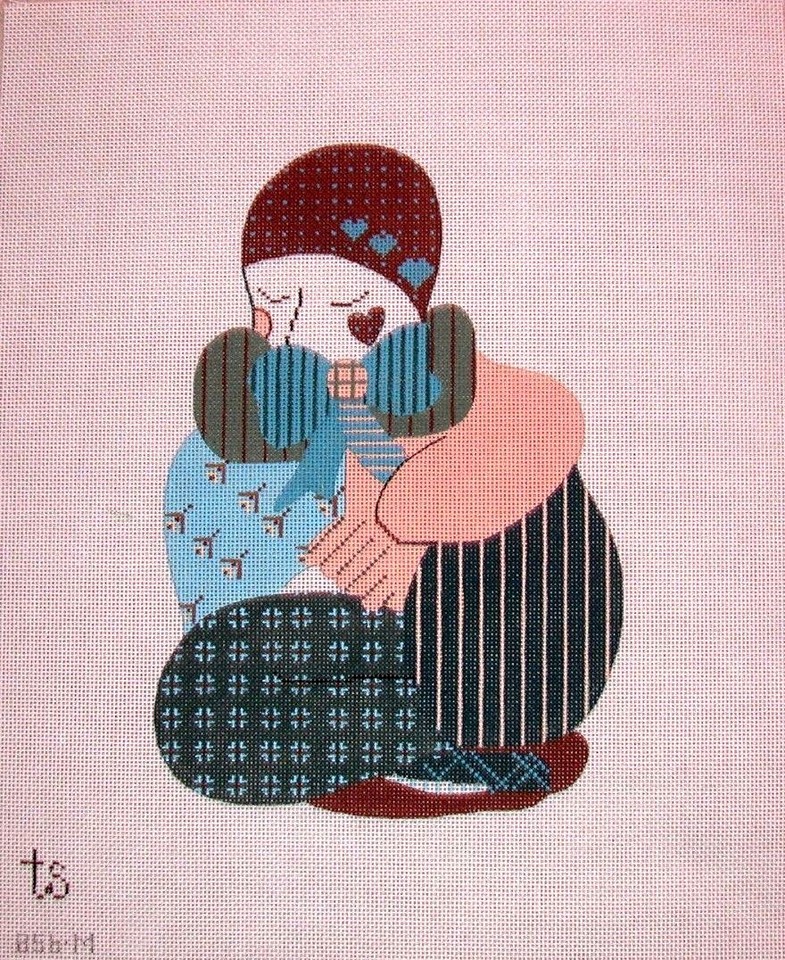 KW 856M Mime With Bow 6"x9" HP Hand Painted Needlepoint Canvas | eBay