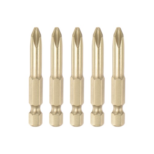 5pcs PH2 Phillips Head Screwdriver Drill 2" Length 0.24" Dia 1/4 Inch ...