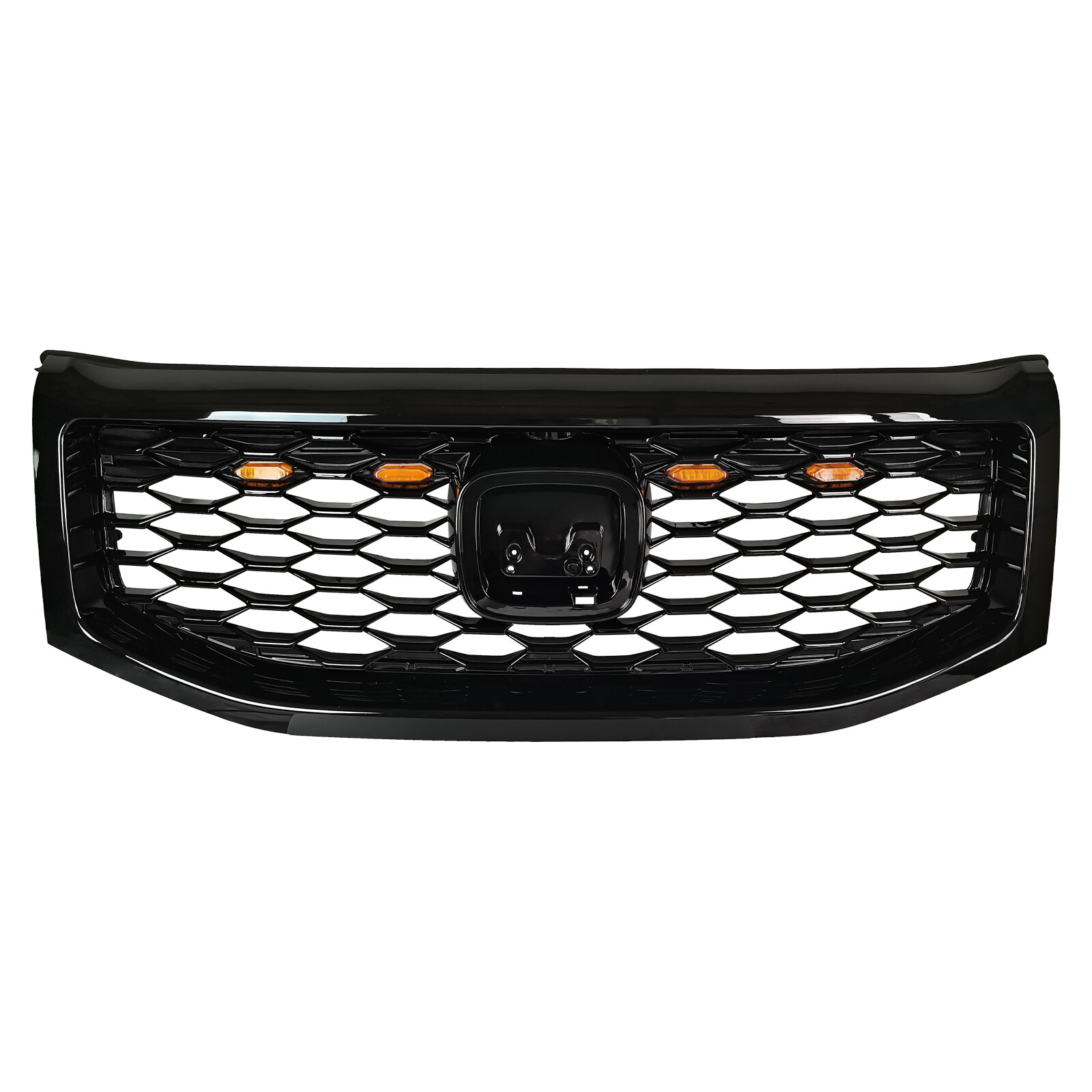 2012-2015 Honda Pilot Front Upper Honeycomb Gloss Black Grill Fit w ...