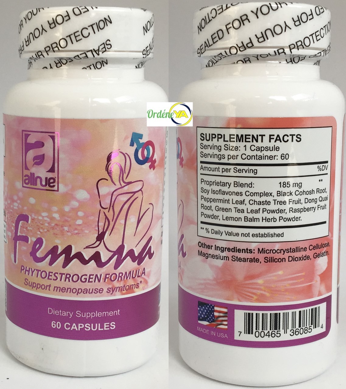 Femina Phytoestrogen Formula 180cap Control Menopause Woman Menopausia ...