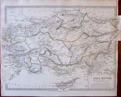 ancient Turkey Cyprus Asia Minor Phrygia Lydia c.1830 SDUK detailed ...