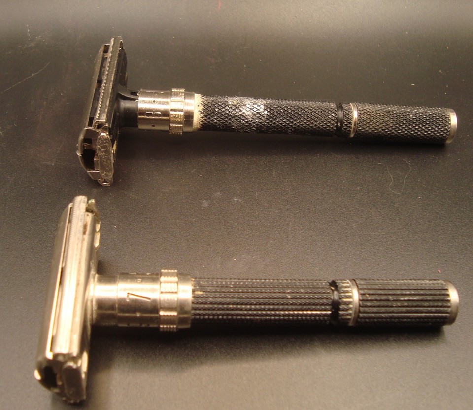 Gillette Black Beauty Adjustable Safety Razors –S1 D2 – 1970s USA Lot ...