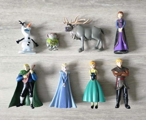 FROZEN FIGURES BUNDLE anna KRISTOFF olaf SVEN elsa CAKE TOPPERS small ...