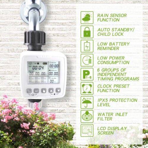 Sprinkler Timer Water Irrigation Timer Rain Sensor Waterproof for ...