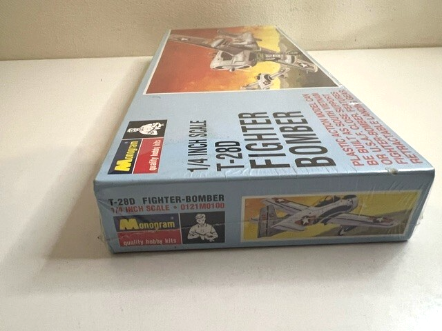 #536 - SEALED! MONOGRAM T-28D FIGHTER BOMBER 1/4" SCALE AIRPLANE MODEL ...