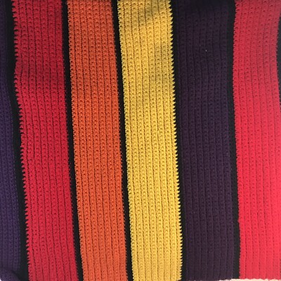 Handmade Crochet Bright Colors Afghan 50inX46in | eBay