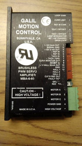 Galil Motion Control, Brushless PWM Servo Amp. MBA-6-60 B12A6D-GAL | eBay