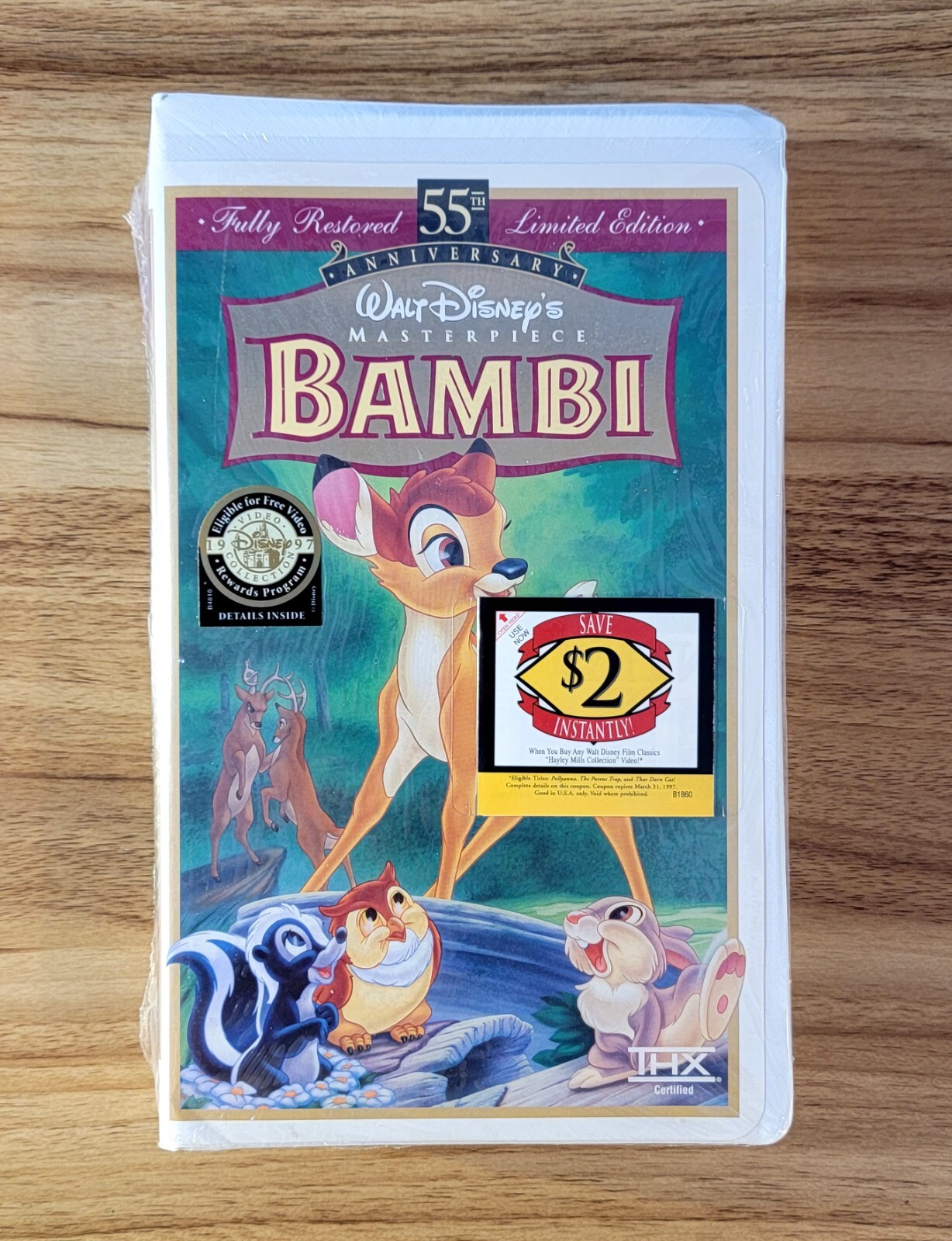 Bambi: 55th Anniversary Walt Disney's Masterpiece (VHS, Limited Edition ...
