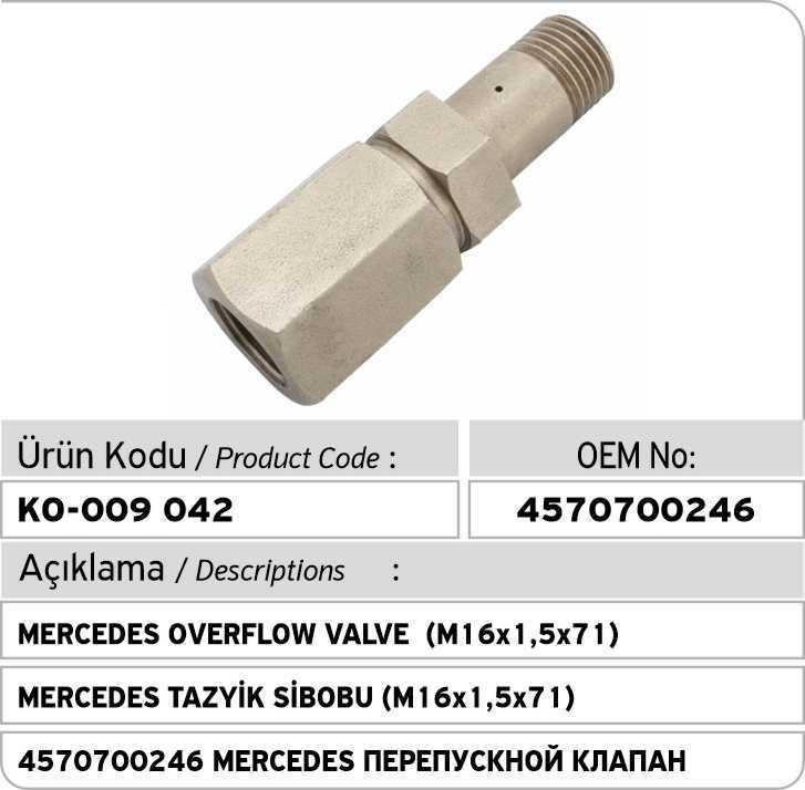 4570700246 Mercedes Over Flow Valve | eBay