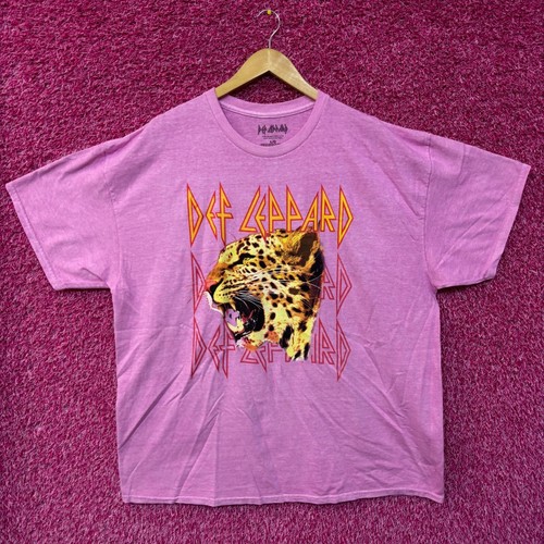 Def Leppard Animals Cheetah oversized rock Tshirt size large | eBay