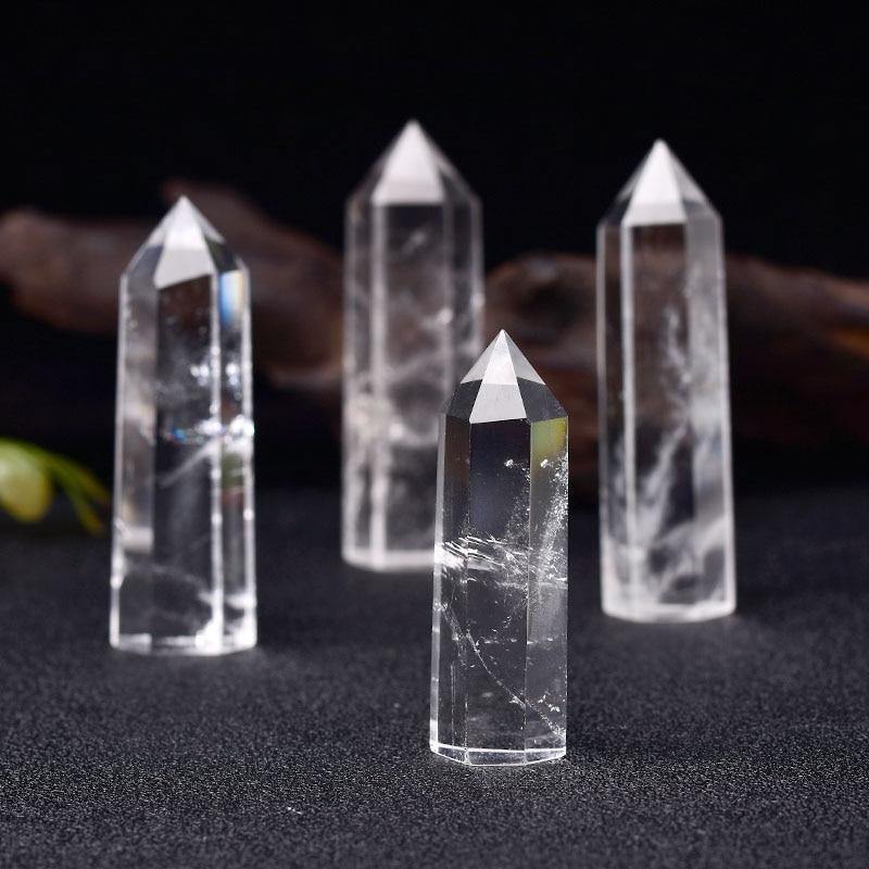 3 ~ 4'' Natural Clear Quartz Point Obelisk Crystal Tower Decoration for ...