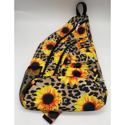 N Gil Sunflower Leopard Sling Backpack | eBay