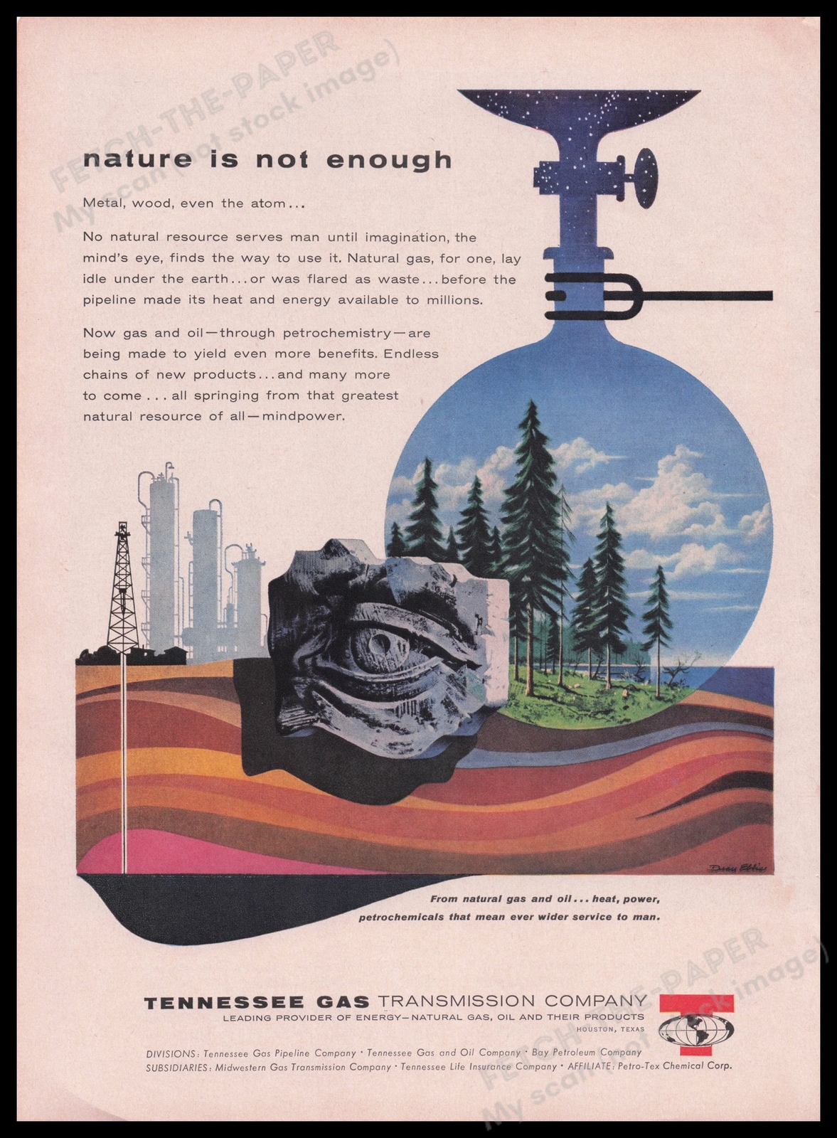 Tennessee Gas 1950s Print Advertisement Ad 1959 Natural Gas Company | eBay