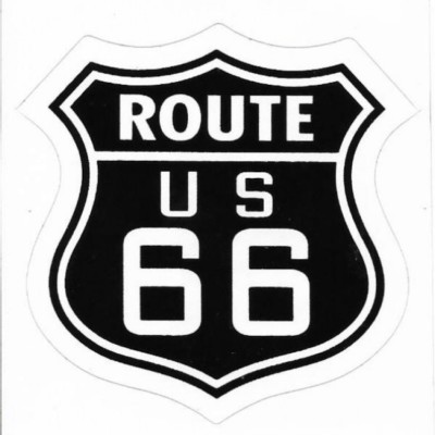 route 66 black logo auto car decal sticker emblem made in usa | eBay