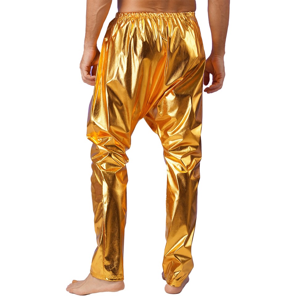 Metallic Shiny Disco Pants for Men 70s/80s Party Rave Pants Vintage ...