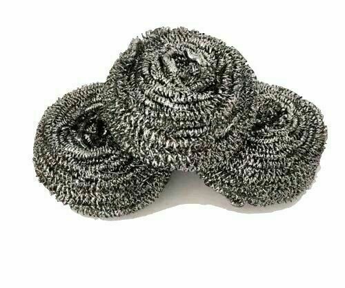 3 Pcs Per Pack Shining Stainless Steel Sponges Scrubbers Scouring Pads ...