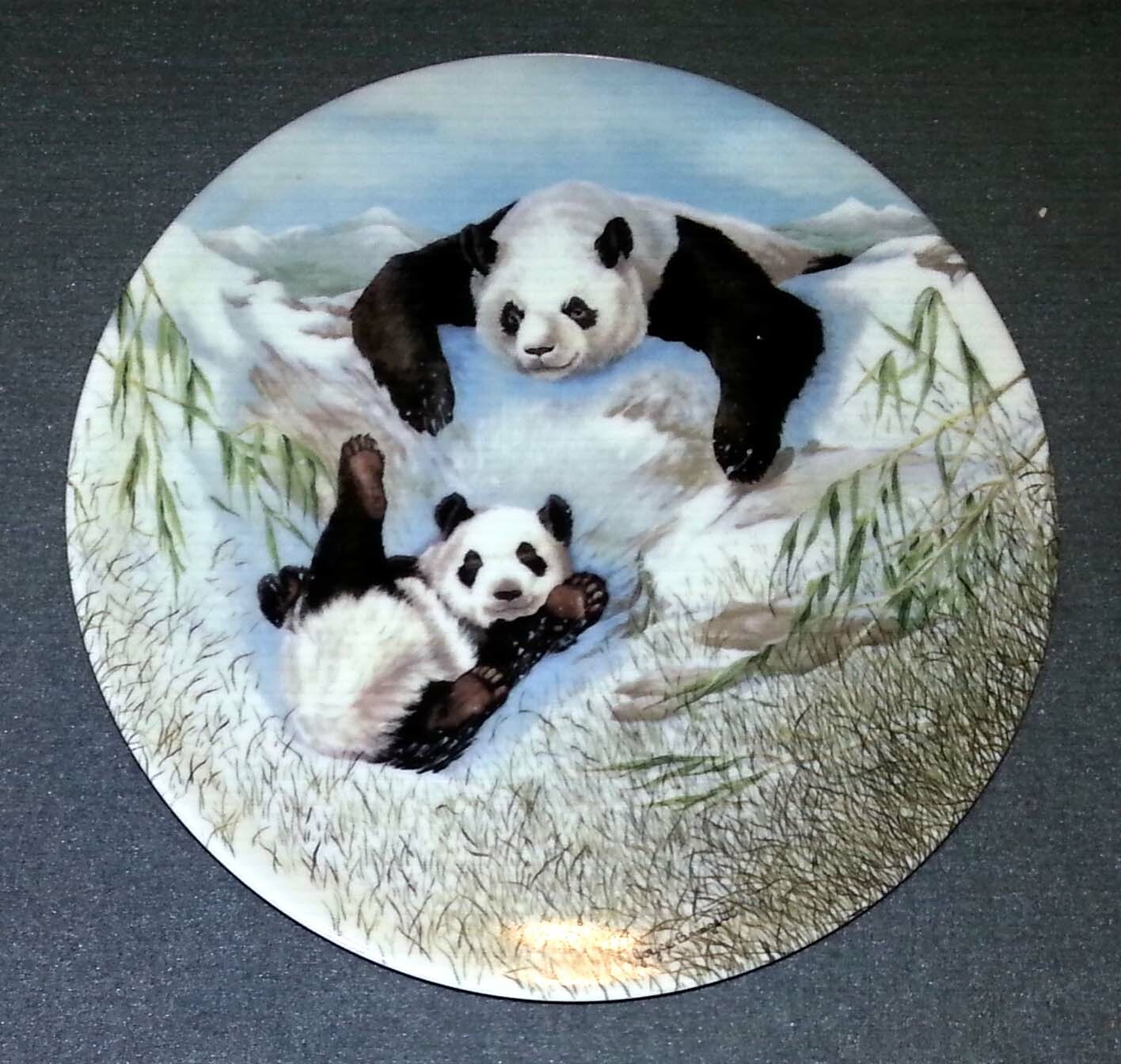 "A Frolic in the Snow" The Secret World of the Panda Collector Plate 8 ...