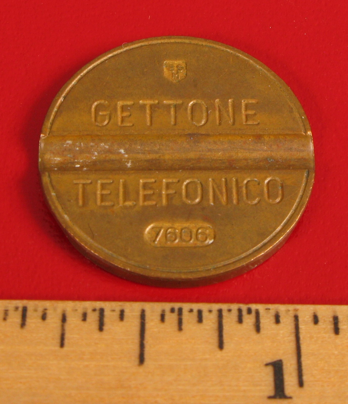VINTAGE PHONE BOOTH TOKEN ITALIAN GETTONE TELEFONICO TELEPHONE COIN ...