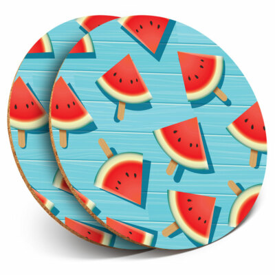 2 x Coasters - Summer Fruit Watermelon Melon Home Gift #14803 | eBay UK