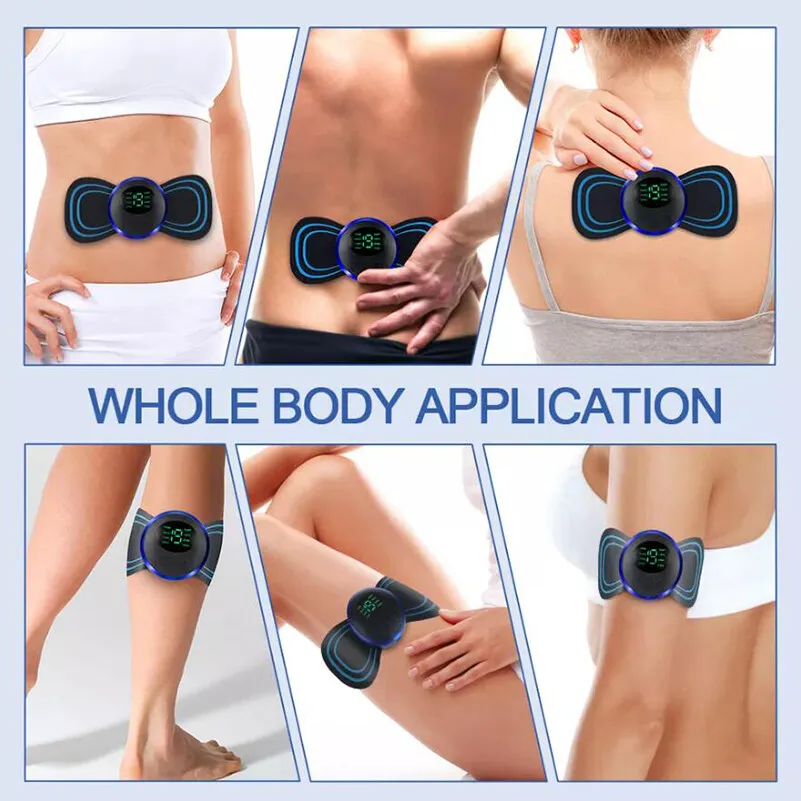 4 x Pulse Tens Unit Massager Back Full Body Muscle Stimulator Pain ...