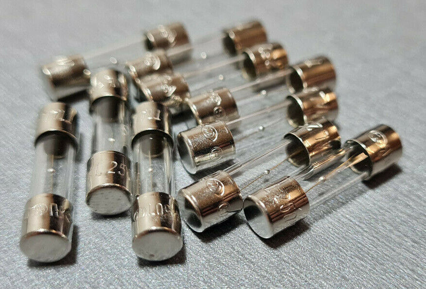 10Pcs 1A Glass Fuse M205 5mm x 20mm Slow Blow T1AL 250V AUSTRALUX ...