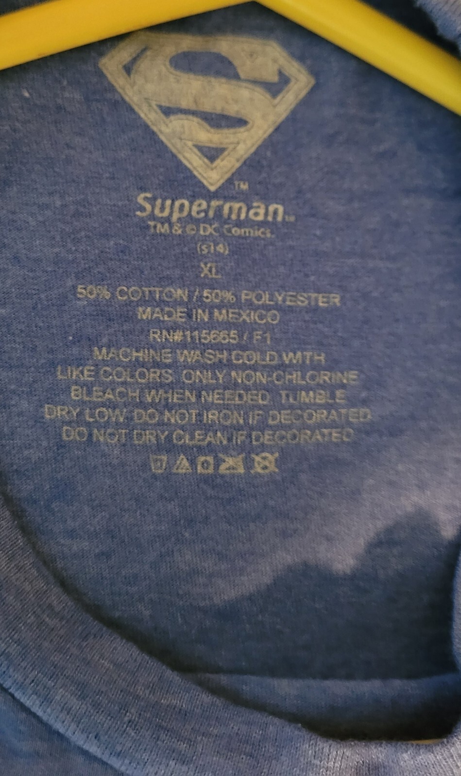 DC Comics Superman Classic Logo Distressed Look Royal… - Gem