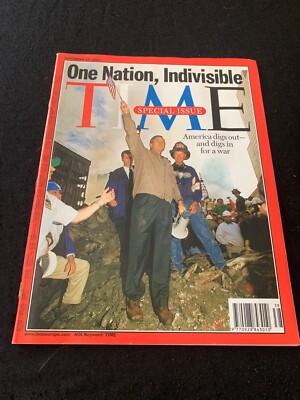 TIME SEPTEMBER 24, 2001 Original Vintage Magazine ONE NATION ...