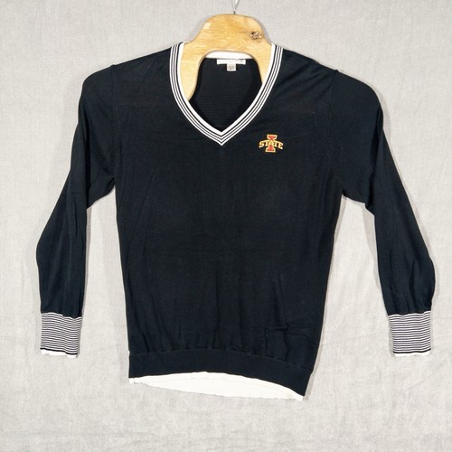 Iowa State Cyclones V-Neck Sweater Womens XL Preppy School NCAA College ...