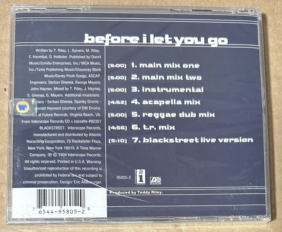Blackstreet CD Single Before I Let You Go Remixes Brand New Sealed ...