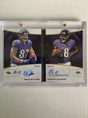 2015 Donruss Signatures Dual Book Maxx Williams & Breshard Perriman | eBay