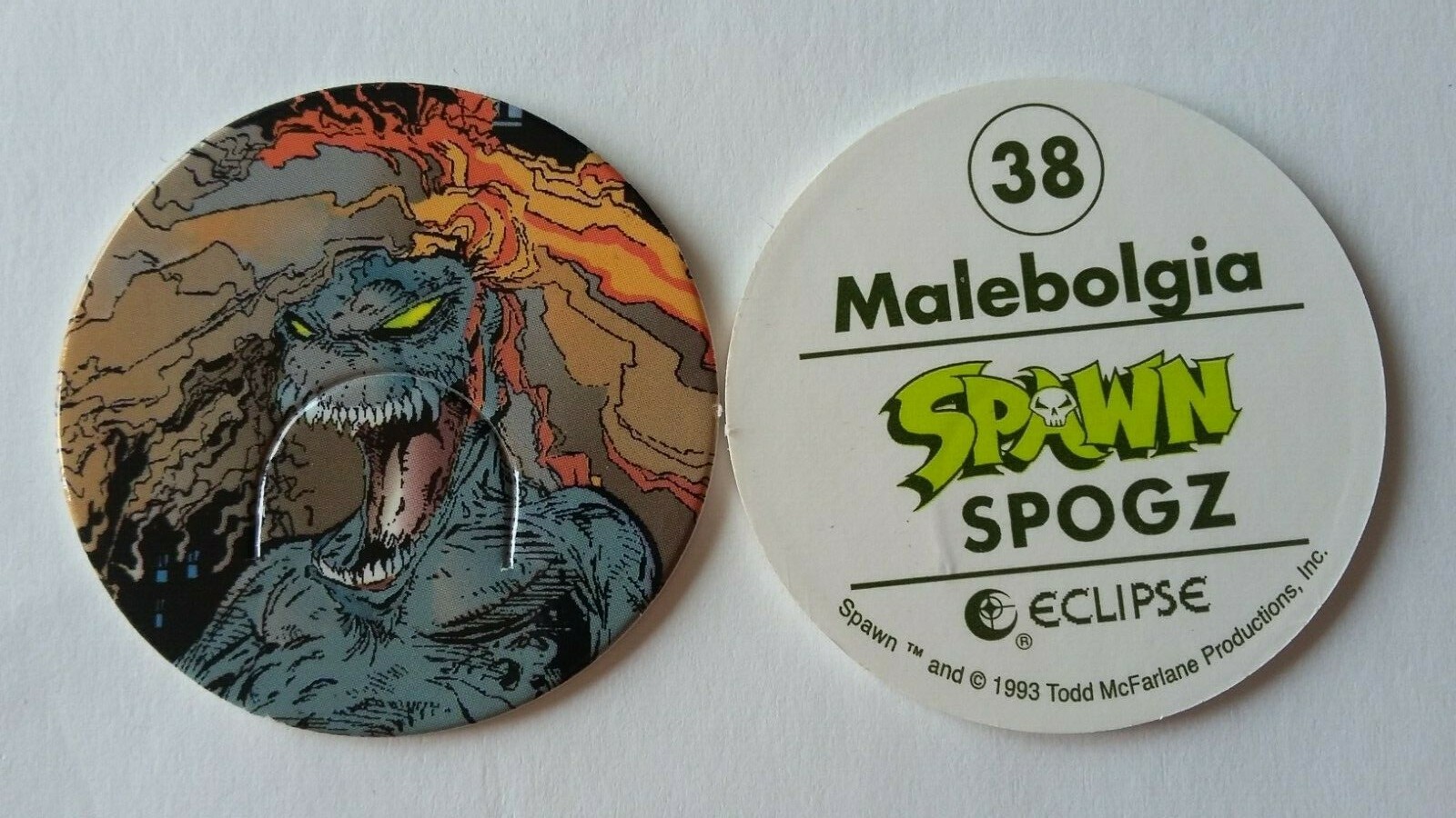 SPAWN Spogz Pogs by Eclipse Todd McFarlane, 1993 #38 - Malebolgia | eBay
