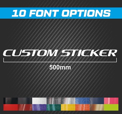 500mm Large Custom Text sticker (50cm) Personalised Business name Car ...