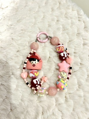 2024 POP MART SWEET BEAN handmade Girls Figure phone key chain pocket ...