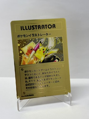 ILLUSTRATOR PIKACHU Metal Pokémon Card-Collectible Gift Display | eBay