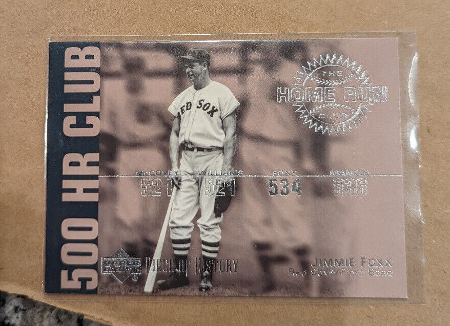 2002 UD Piece of History 500 Home Run Club #HR2 Jimmie Foxx Red Sox | eBay