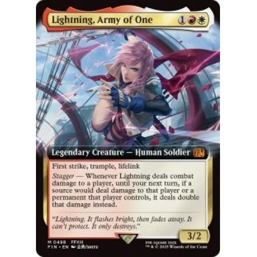 LIGHTNING, ARMY OF ONE (EXTENDED ART) (498) Final Fantasy FIN Magic MTG ...
