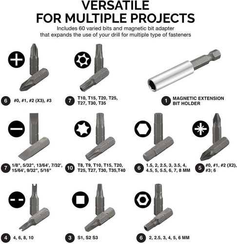 Gunsmith Set 61 Bits Of Magnetic Screwdriver Pro Gunsmithing Firearm ...