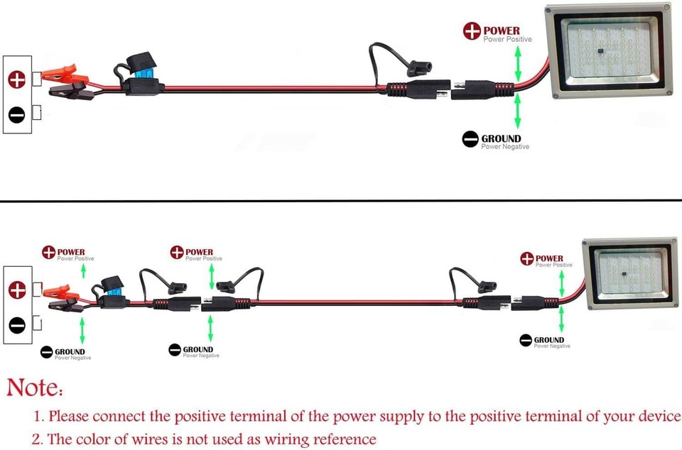 Battery Alligator Clips,14Awg Battery Charger Clamps.Sae Quick Release ...